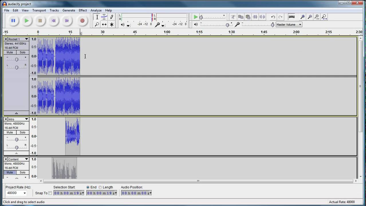 Audacity 1.3 Beta - Using Music in Your Project - Part 7 - YouTube