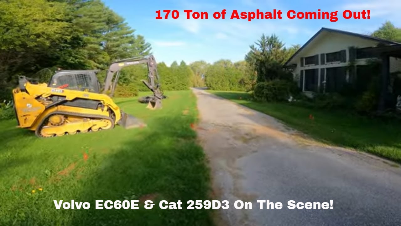 HUGE Residential Driveway Replacement! Part 1: Asphalt Removal! - YouTube