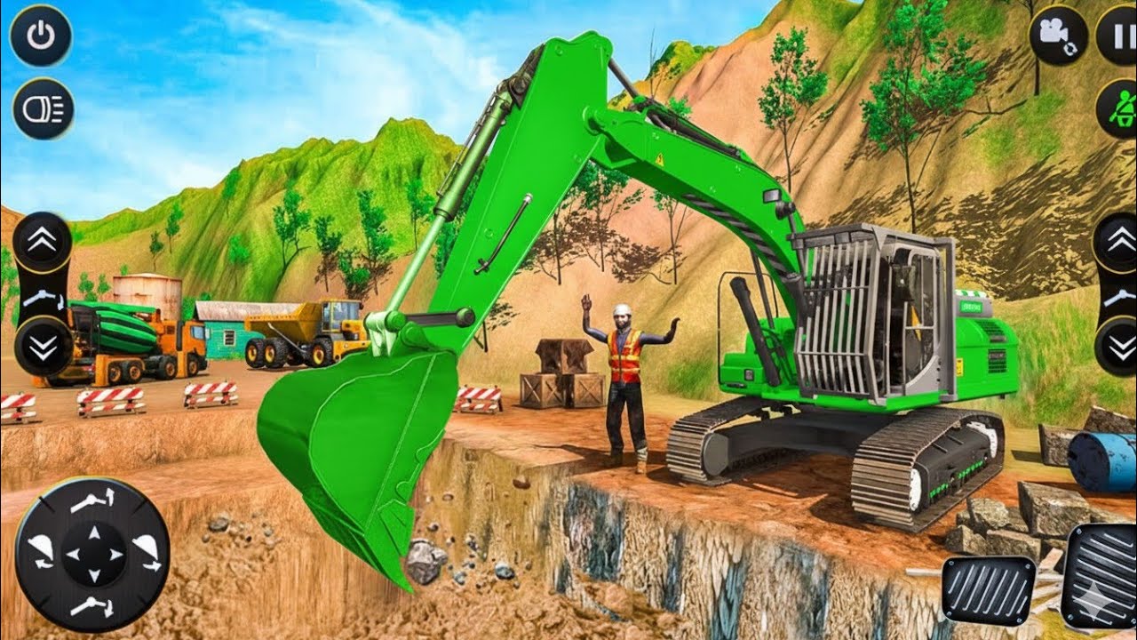 🚧 Mini Excavator Road Breaker Gameplay | Android Construction Simulator ...