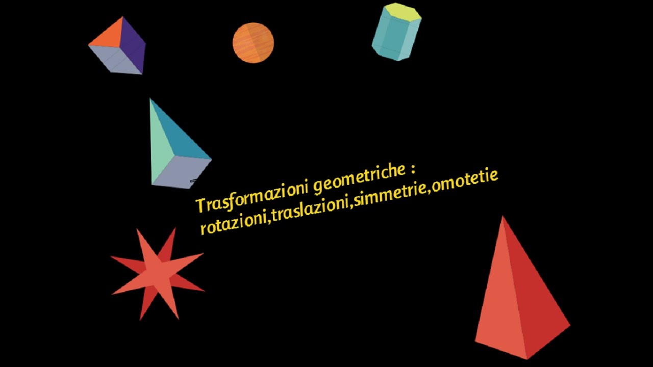 Trasformazioni geometriche : rotazioni, traslazioni, simmetrie ...