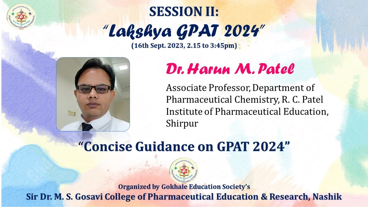 Session 2 | Lakshya GPAT 2024 | Dr. Harun M. Patel - YouTube