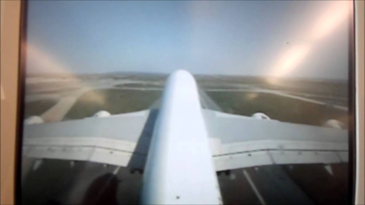 Airbus A380 : take off Paris CDG tail camera view - YouTube