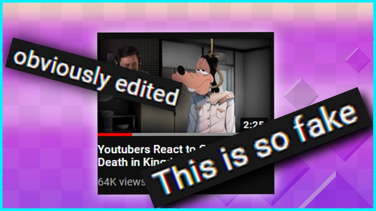 FINALLY Addressing the "Youtuber's react to Goofy's Death" video - YouTube