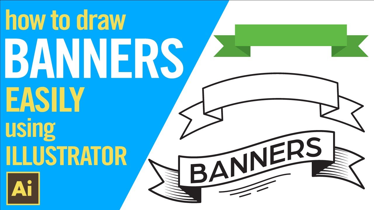 How To Draw Banners In Adobe Illustrator YouTube How To Draw Banners In Adobe Illustrator YouTube