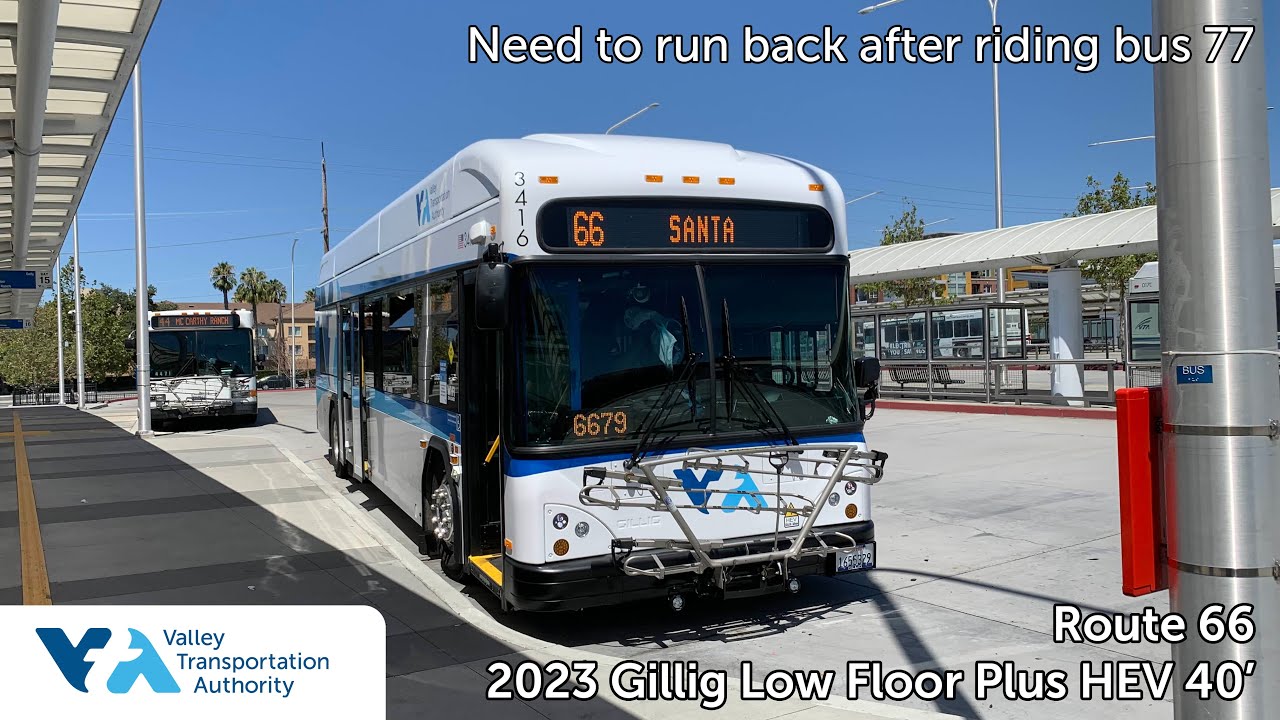VTA 3416 on Route 66 - 2023 Gillig Low Floor Plus HEV 40’ - YouTube