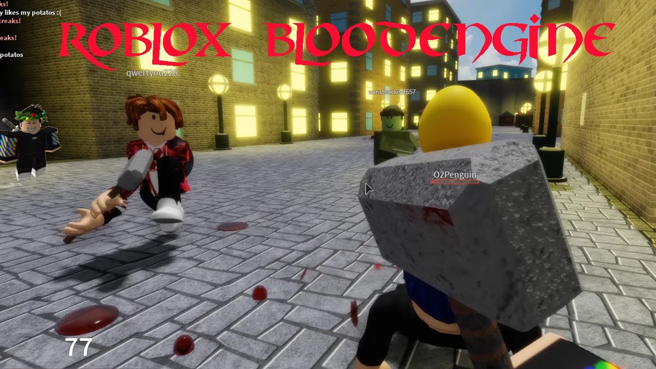 3 v 1 Roblox Blood Engine! - YouTube
