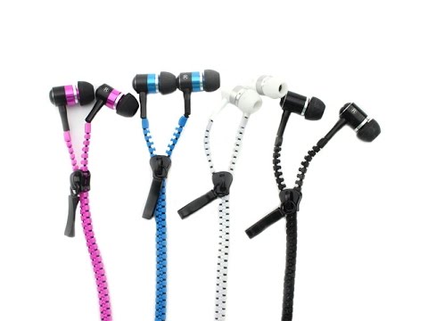 Zipper Earbuds That Never Tangle Bass Boosted Full Review - YouTube