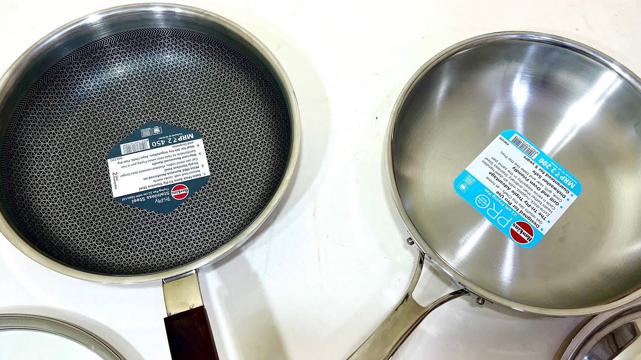 Hawkins pro Vs Hawkins triply honey comb Frying pan India’s best steel ...