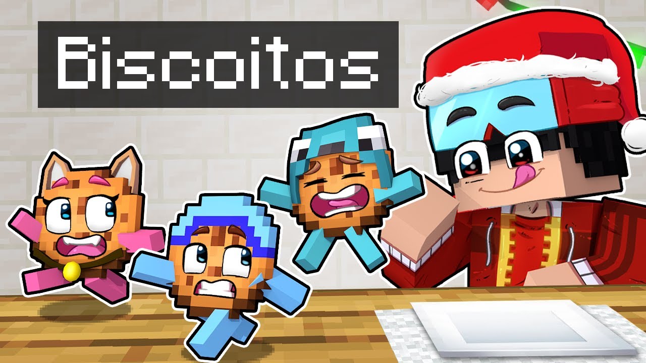 COMI TODOS OS BISCOITOS DO MINECRAFT - YouTube