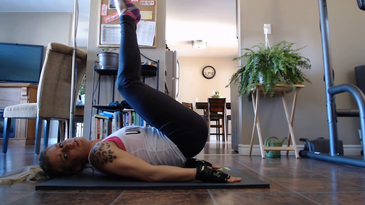 Leg Lift with Reverse Crunch - YouTube