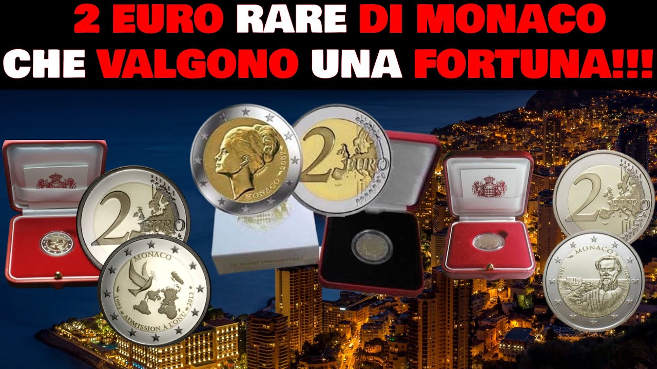 TOP 10 DELLE 2 EURO RARE DI MONACO CHE VALGONO UNA FORTUNA!!! - YouTube