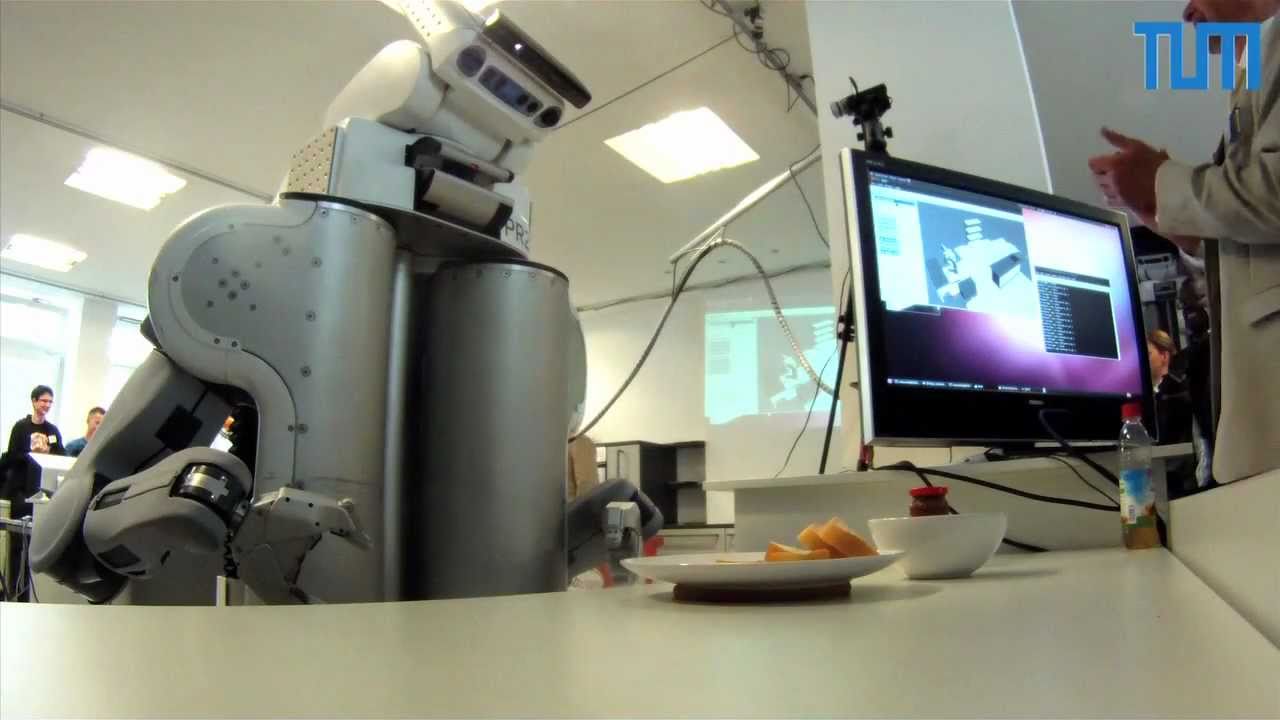 Robotic Roommates Shopping for and Preparing Bavarian Breakfast - YouTube