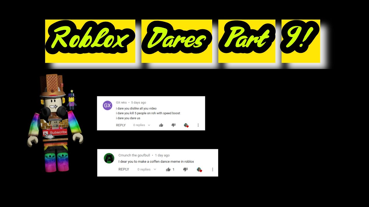Roblox Dares Part 9! - YouTube