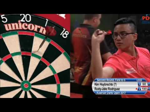 2017 Austrian Darts Open Round 2 K.Huybrechts vs Rusty-Jake Rodriguez ...