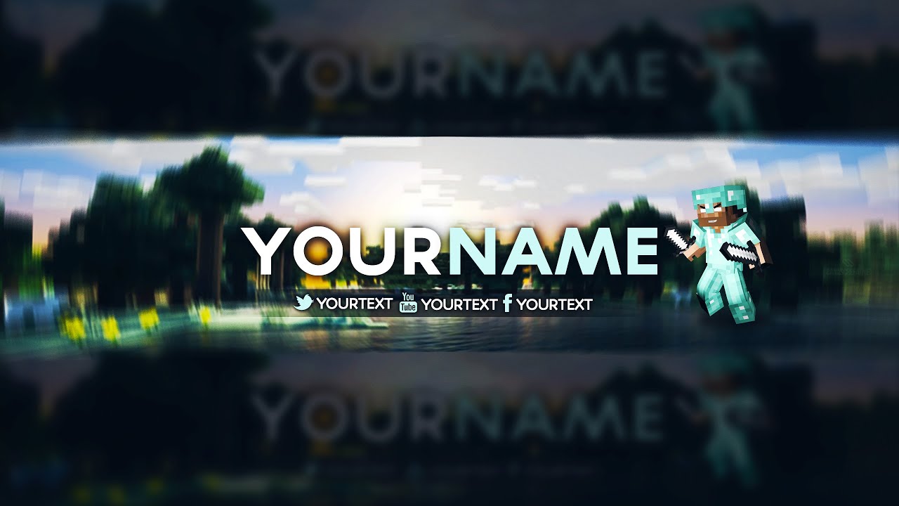 PSD TEMPLATE HEADER MINECRAFT YOUTUBE - YouTube