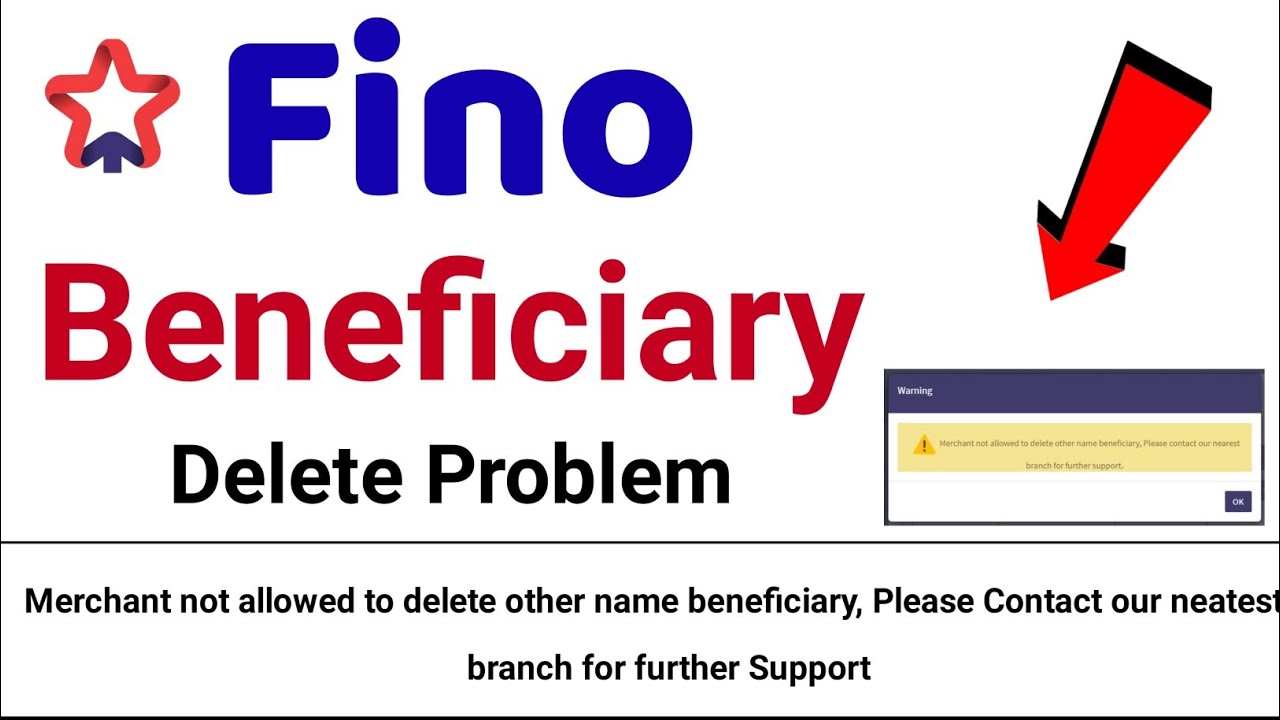 Merchant not allowed to delete other name Beneficiary, Please Contact ...
