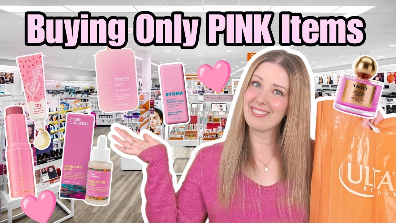 Only Buying PINK Items at Ulta- No Budget SHOPPING SPREE! 🩷🩷 - YouTube