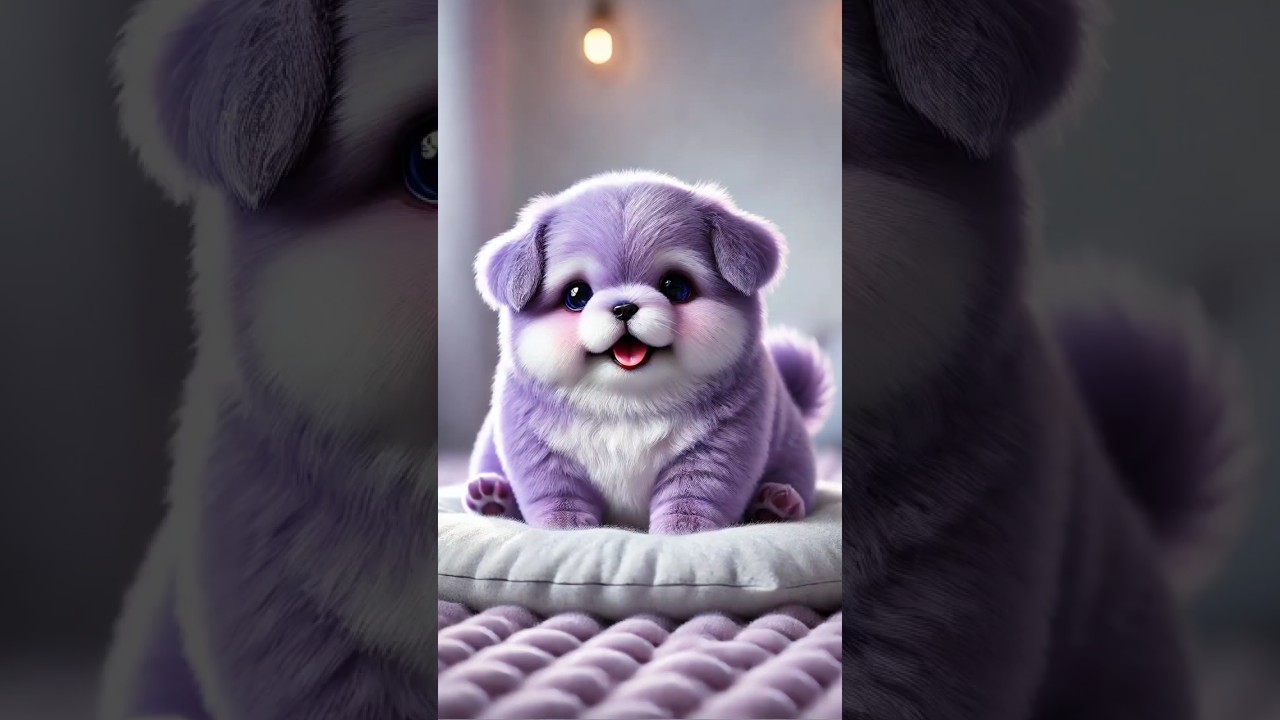 Cutest Purple Puppy Ever? You Won’t Believe This Fluffy Floof!” - YouTube