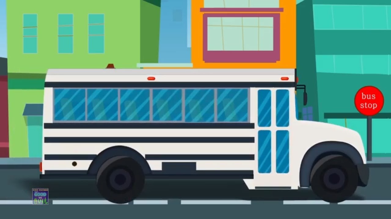 School Bus | Good vs Evil Videos for Children | Street Vehicles for ...