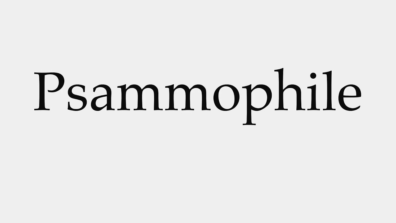 How to Pronounce Psammophile - YouTube
