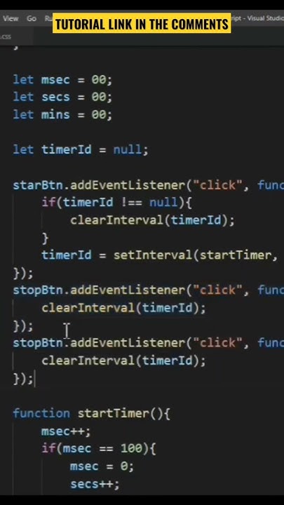 How To Make A Stopwatch Using Html Css And Javascript Coding Htmlcss Youtube