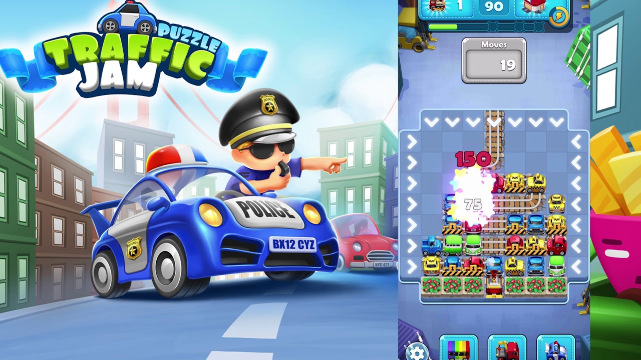 Traffic Puzzle - Traffic Jam Cars Puzzle level 90 - YouTube