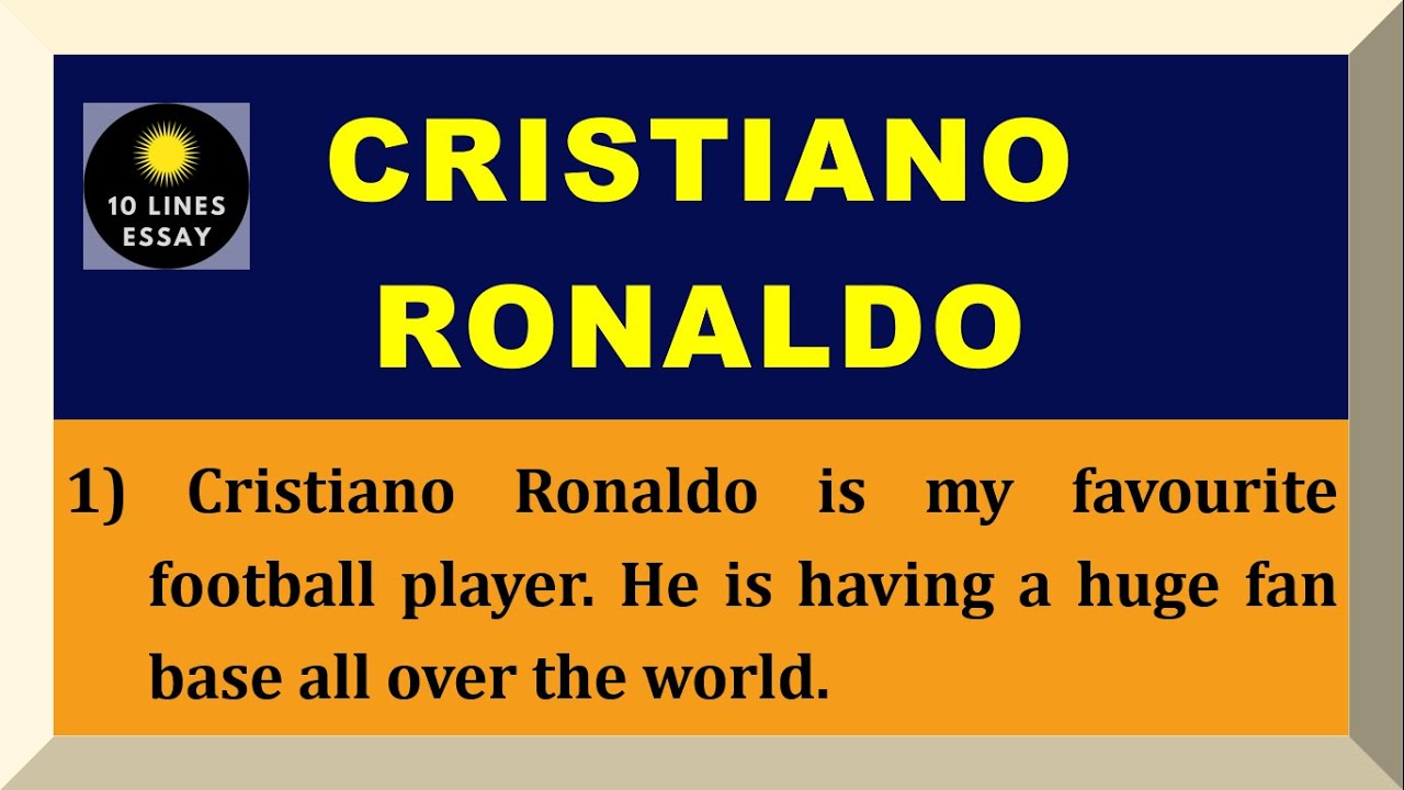 10 Lines on Cristiano Ronaldo in English | Few Lines about Cristiano ...