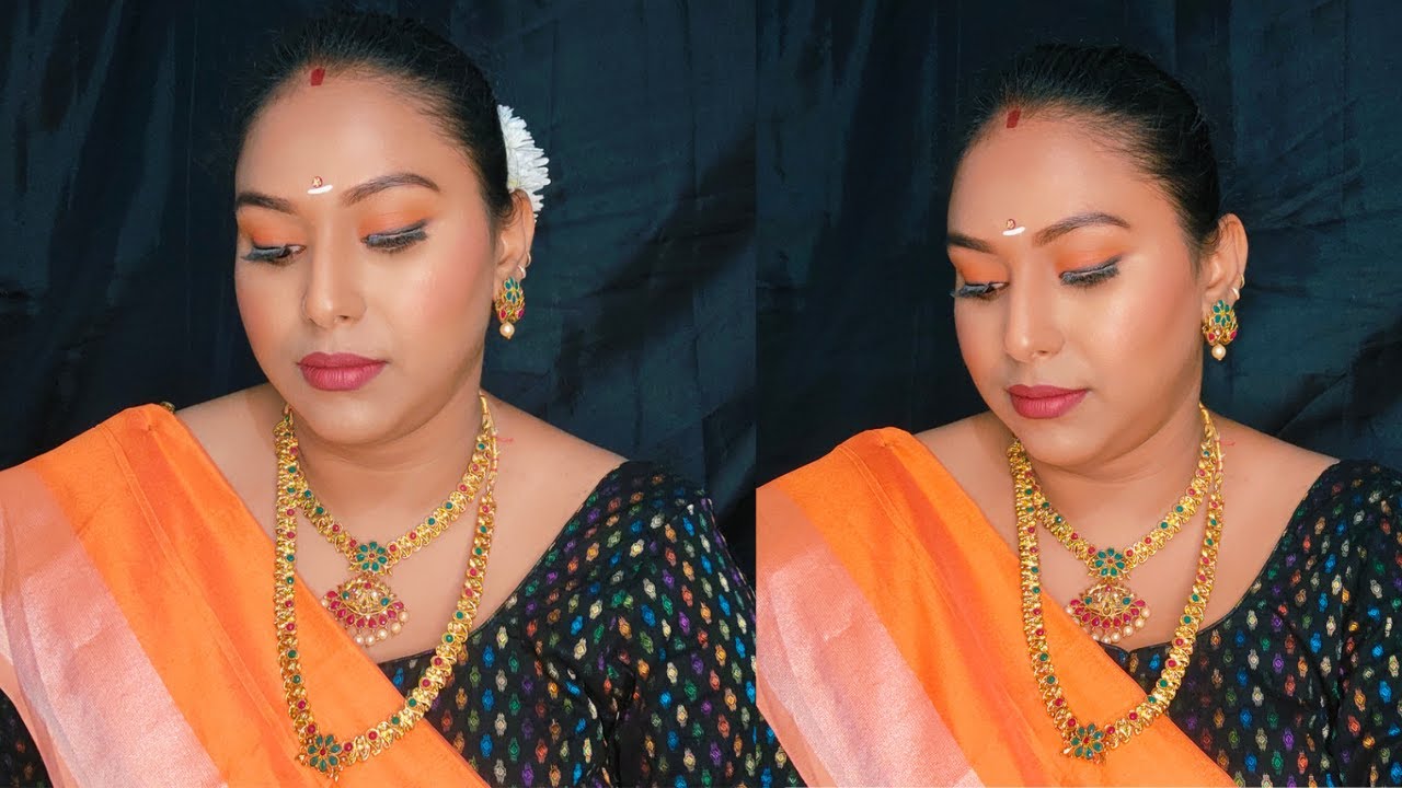 Onam makeup tutorial | Onam Makeup Look under 250 rs | Onam makeup 2022 ...