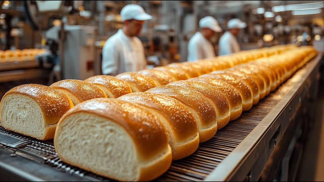 How Bread Is Made in Factory | How Millions Of Bread are Made In A Huge ...