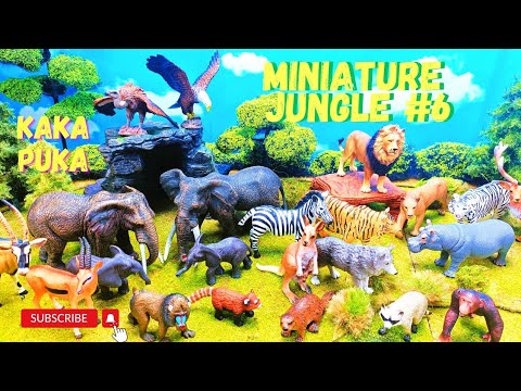 Miniature Jungle Diorama | Lion, Tiger, Zebra, and other animals ...