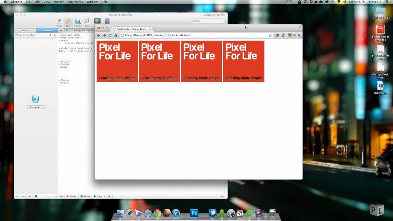 HTML / CSS3 Sliding Image Boxes - YouTube