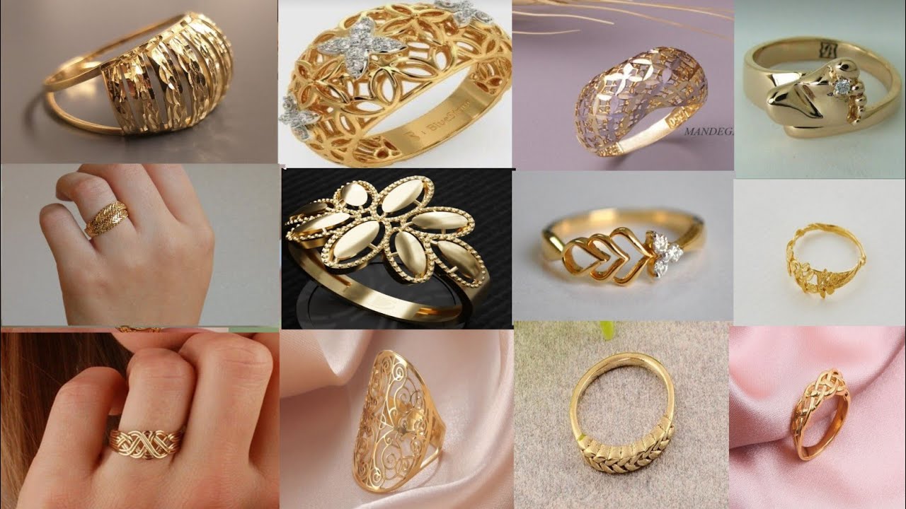 Light weight design Gold 🌟 finger ring || fancy gold ring designs - YouTube