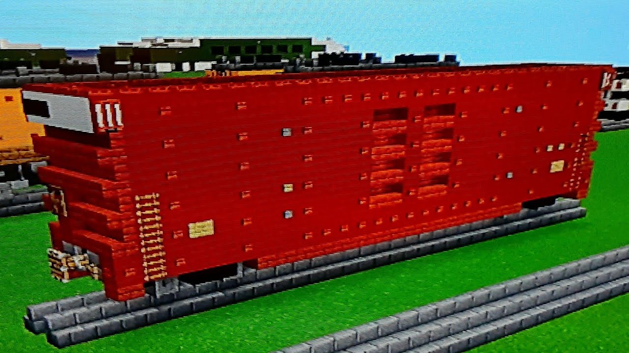 Minecraft Freight Box Car Tutorial - YouTube