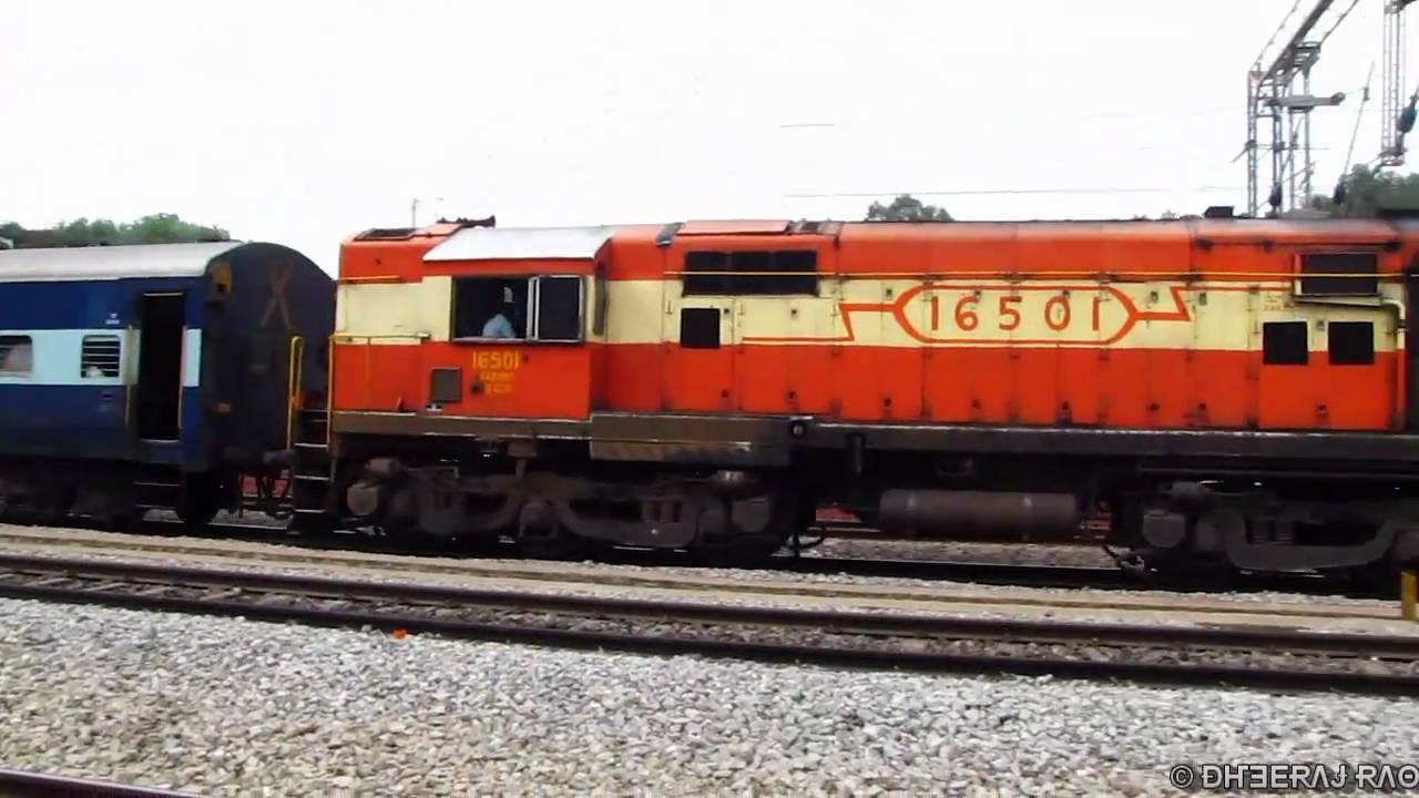 WDM3A Chugging Happily with JP SuperFast Express - YouTube