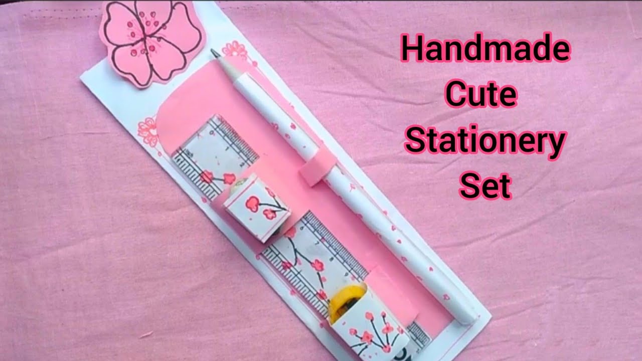 DIY cute stationery set🌸//how to make cute stationery set from old ...