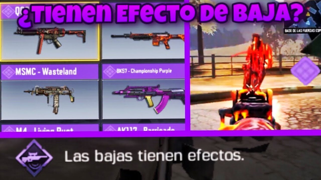 ¿CUÁL ES EL EFECTO DE BAJA EN LAS ARMAS EPICAS? [COD Mobile] - YouTube