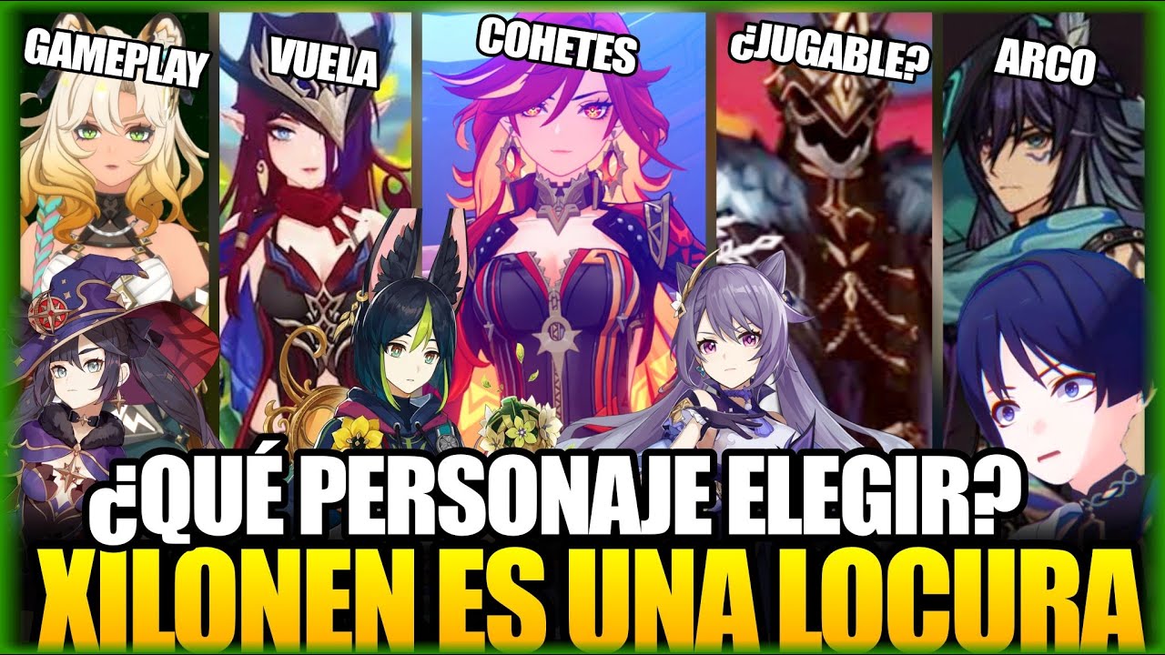 Mavuika y sus COHETES, Gameplay de Xilonen, Capitano, Chasca y mas ...