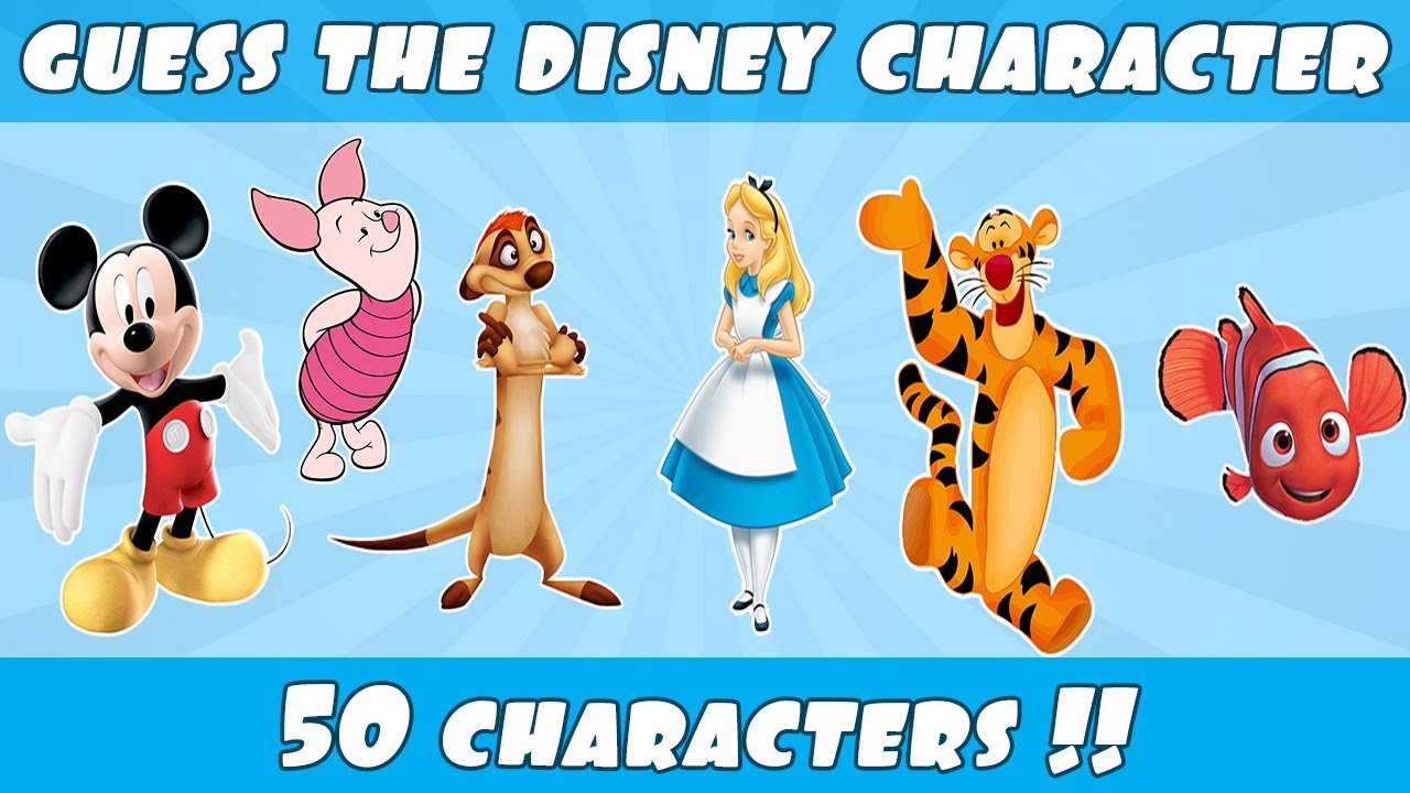 Guess The Disney Character 50 Disney Characters Youtube