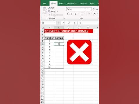 Convert Number into ROMAN in Excel #shorts #exceltricks #exceltutorial #excel365 #msexcel # ...
