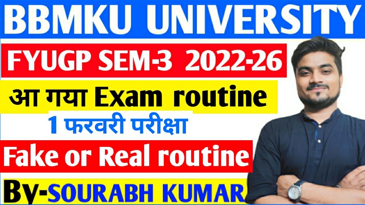 FYUGP Sem-3 2022-26 Exam routine Real or fake #bbmku_ug_sem_3_2022_26 ...