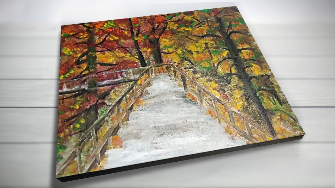 Colorful Autumn Painting/painting tutorial /Acrylic painting for ...