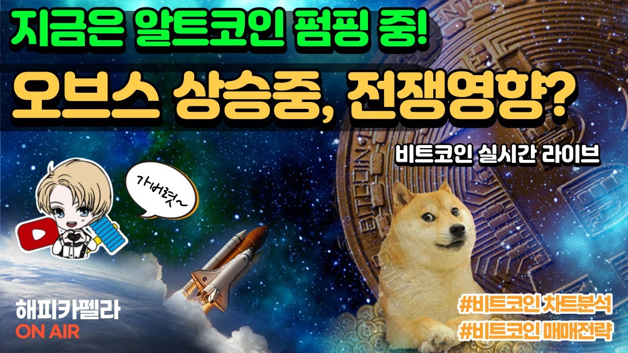 비트코인 실시간 오브스 상승 중 전쟁영향 알트코인 펌핑 10월 13일 저녁💎 비트코인 비트코인실시간 이더리움 리플