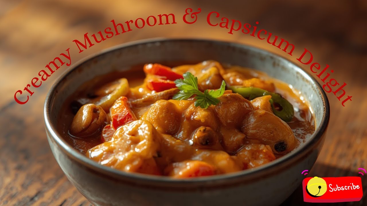 5-min Creamy Mushroom & Capsicum Delight | A Must Try Pink Sauce Recipe ...