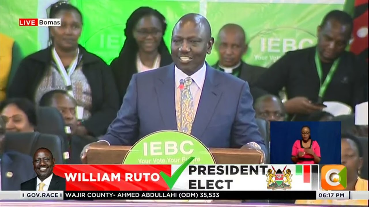 President-elect William Ruto's maiden speech - YouTube