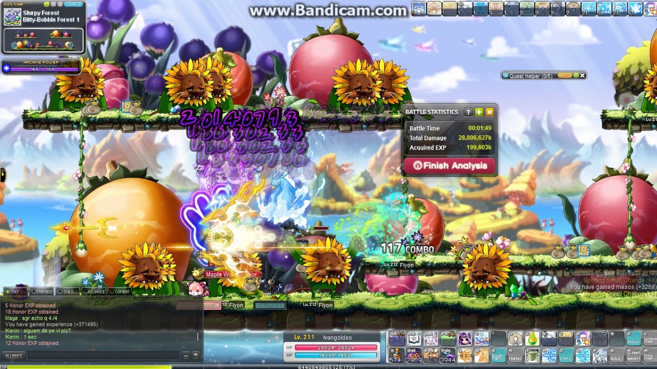 MapleStory Marksman lv211 trainning at Flyons(chu chu island) - YouTube