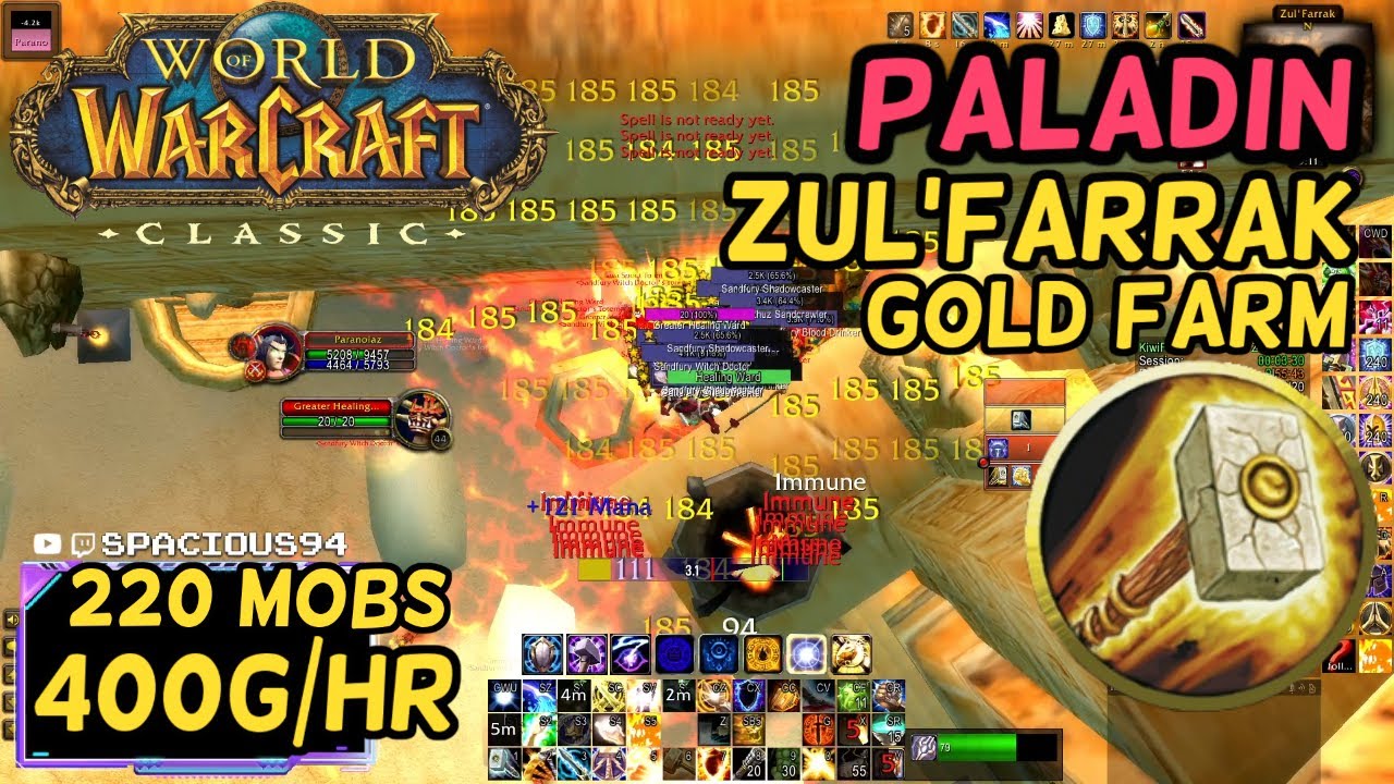 TBC Classic Paladin ZF Gold Farm 350-400G/HR - YouTube