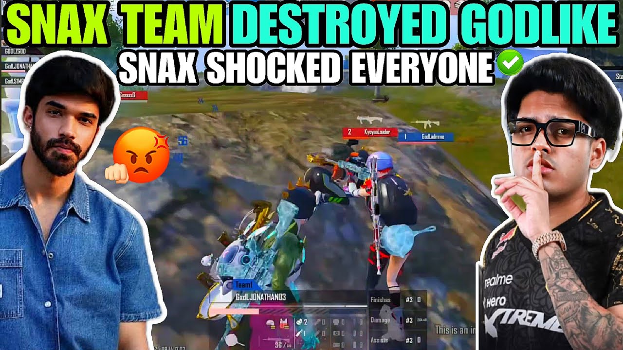 Snax Gaming Comeback Shocked Everyone 😱 Snax Team vs Godlike Crazy 4v4 ...