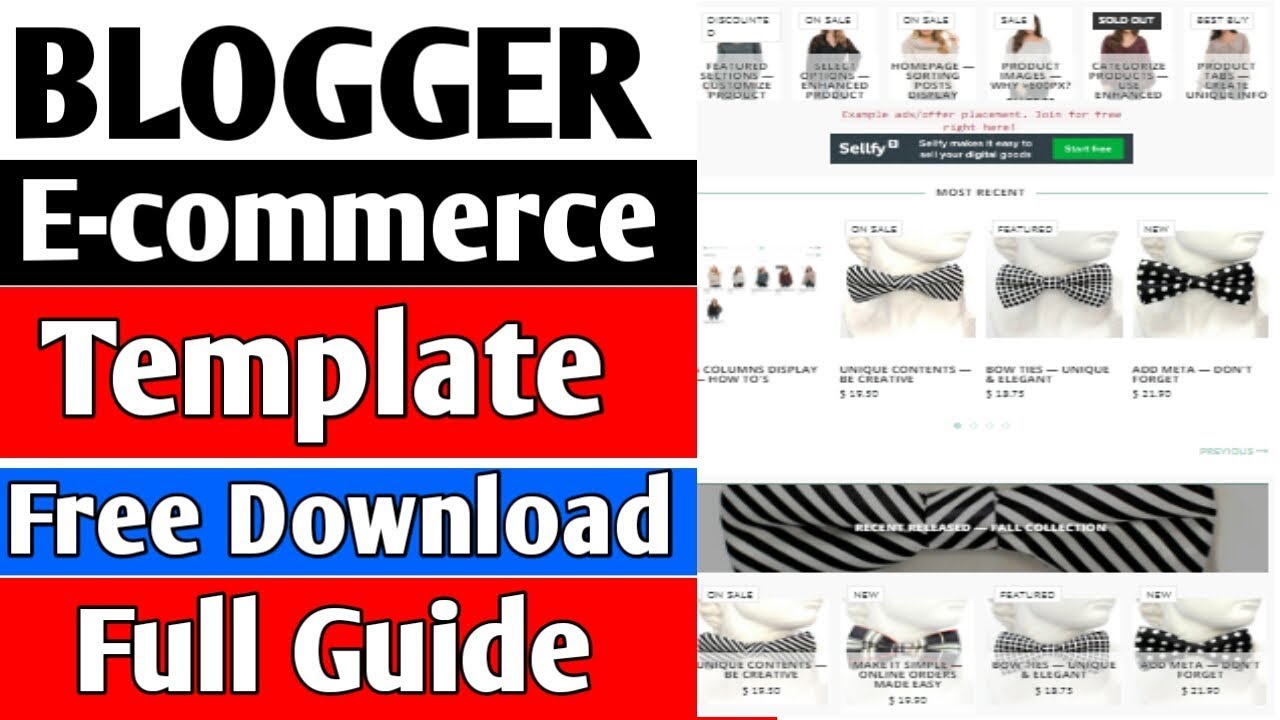 how to download eCommerce blogger template in hindi 2018 - YouTube