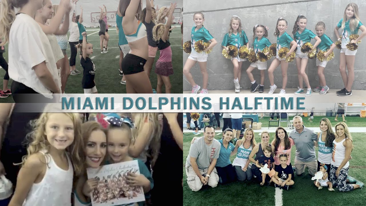 Meeting and cheering with Miami Dolphins! - YouTube