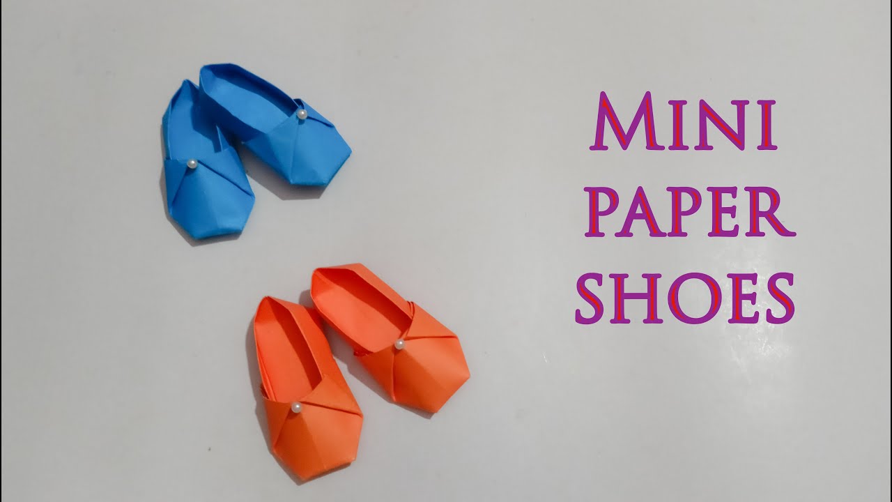 Diy Mini Paper Shoes || How To Make Paper Shoes|| Origami Shoes ...